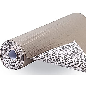 Premium Drawer and Shelf Liner for Cabinet, Non Adhesive Liner for Kitchen, Strong Grip Non Slip Shelf Liners for Kitchen Cabinets, Storage, Drawers, Shelves, Kitchenware and Tableware, Beige