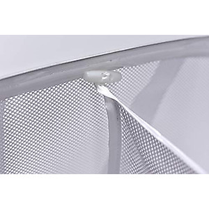 Popup Laundry Basket, Two Compartments - Durable Mesh Material, Folds for Storage, Easy Carry Handles. Folding Pop-Up Laundry Basket Bins are Great for College Dorm Laundry Room or Travel. (White)