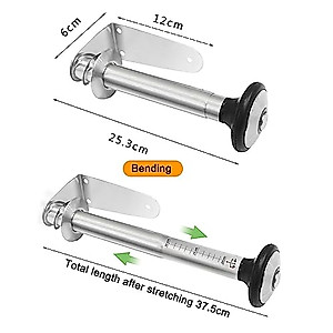 GIFZES Under Cabinet Paper Towel Holder for Kitchen,Stainless Steel Paper Towel Holders Wall Mount,9.9In Self Adhesive Drilling Paper Towel Rolls Kitchen Bathroom Door Rustproof Rack Silver