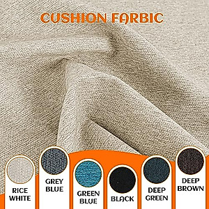 RULAER 48 inch Bench Cushion for Indoor Furniture,High Weather Resistance Patio Bench Seat Cushion Durable Washable Garden Chair Pads(48x16x3 inch,Beige)