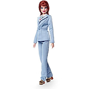 Barbie Signature David Bowie Doll (11.5-in, Red Hair) Posable, Wearing Blue Suit, with Doll Stand and Certificate of Authenticity, Gift for Collectors