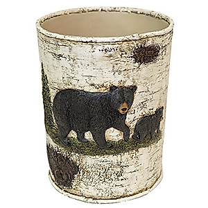 LL Home Bear ON Birch Waste Basket Home Decor