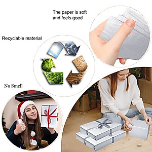 60 Sheets Silver Wrapping Tissue Paper Artdly 20x14 Inch Silver Metallic Tissue Paper Bulk Silver Wrapping Paper for DIY Arts Crafts Weddings Birthday