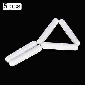 stonylab Magnetic Stir Bar, 5-Pack 60 mm PTFE-Coated Stir Bar Set Magnetic Stirring Bars White Stir Mixer for Stirrers Laboratory Stir Plate Bar, 5 PK