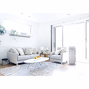 Coway Tower True HEPA air purifier with Air Quality Monitoring, Auto Mode, Timer, Filter Indicator, White (AP-1216L)