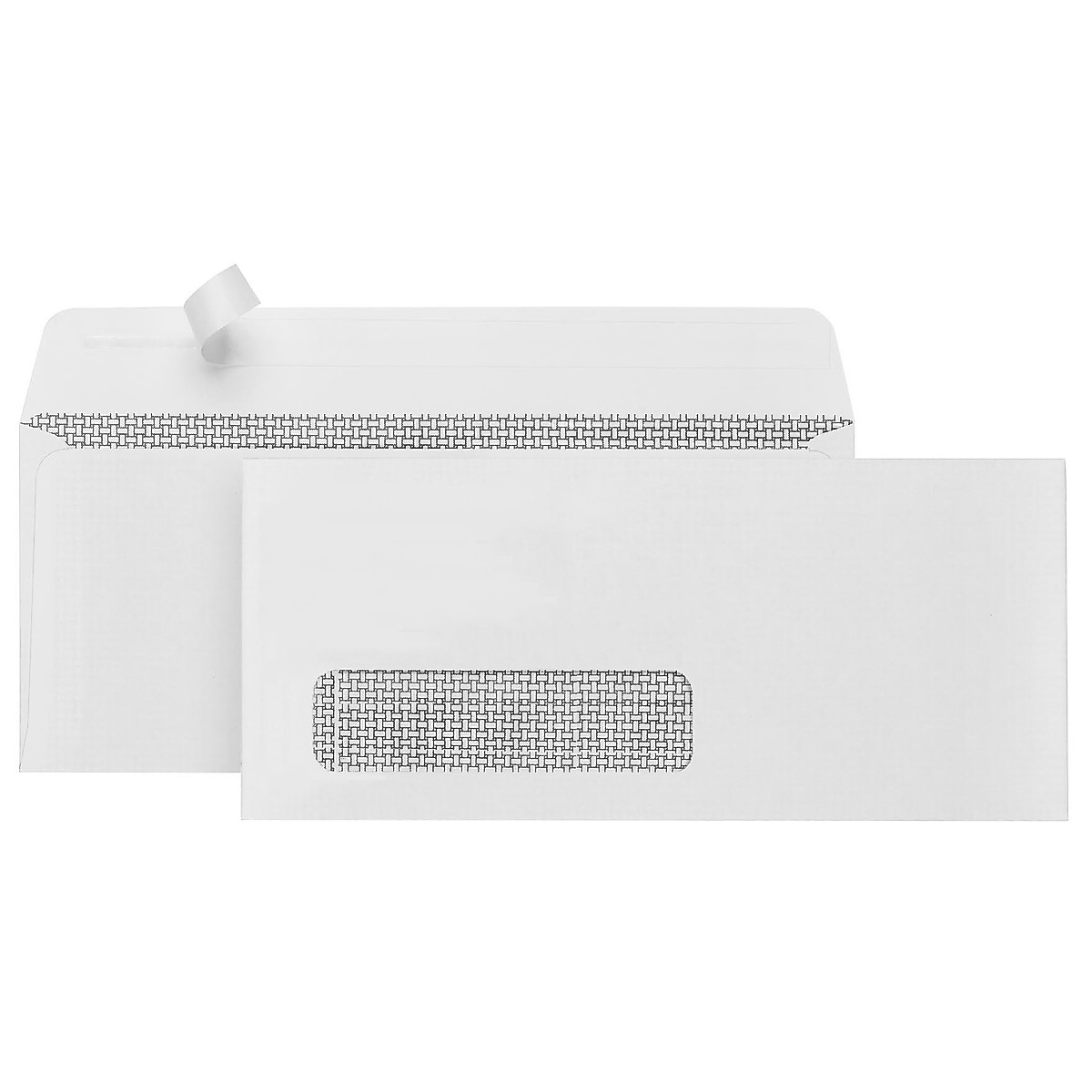 500 No. 10 Self Seal Single Window Security Envelopes -Designed for QuickBooks Invoices and Business Statements - Computer Printed Checks with Strong Peel and Seal Flap - Number 10 Size 4 1/8 X 9 1/2