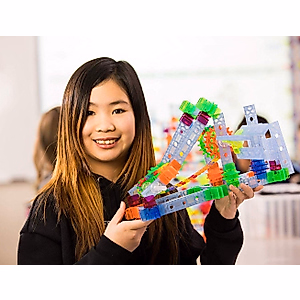 Brackitz Mini STEAM Education Center | STEM Construction Building Block Toy | Sensory Learning Toys for Children PreK-6 | 204 Pc Set