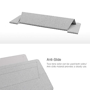 SenseAGE Flat Foldable Laptop Stand, Invisible Lightweight Laptop Stand, Anti-Slide and Portable Notebook Stand, Compatible with MacBook Air/MacBook Pro, Tablets and Laptops up to 15.4”, Denim Grey