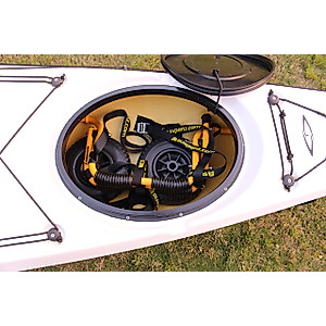 Suspenz Stowable Kayak Carrier Cart, SK Trailer Cart with Airless Wheels and Straps, Yellow, (22-1166)