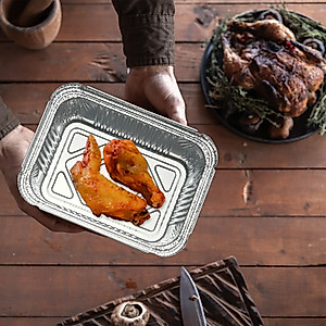 Thanksgiving Food Aluminum Pans with Lids Foil Thanksgiving Leftover Containers Disposable 2 Size Turkey Cookware Takeout 24 Pcs Fall Thanksgiving Party Favors
