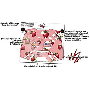 Strawberries on Pink - WraptorSkinz Decal Style Vinyl Skin Wrap compatible with XBOX One ELITE Wireless Controller (CONTROLLER NOT INCLUDED)