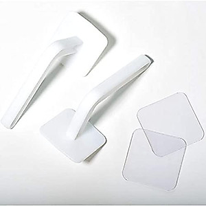 6Pcs Utility Hooks, Adhesive Hooks, Multi-Purpose Wall-Mounted Hooks, Bathroom Towel Hooks, Toilet Paper Towel Hooks, Hooks for Kitchen, Bedroom, and Living Room