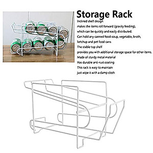 Refrigerator Can Storage Rack DoubleLayer Soda Can Beverage Dispenser Rack Kitchen Desktop Shelf for Cans Cola Beer