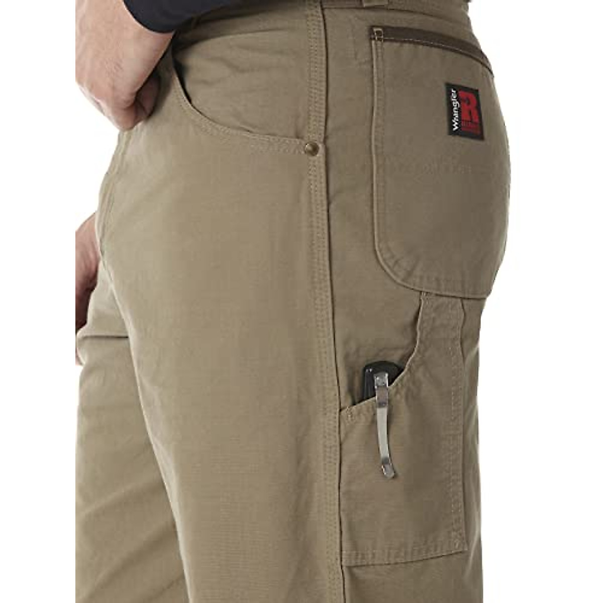 Wrangler Riggs Workwear mens Ripstop Carpenter jeans, Bark, 34W x 30L US