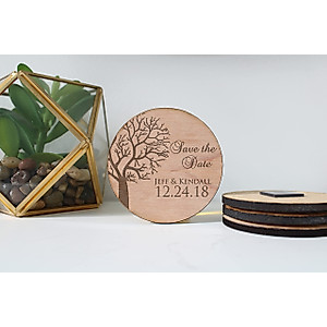 Save The Date Wood Magnet | Personalized Wood Magnet | Wood Save The Date | Wedding Announcement Magnets | Save The Magnet | Wedding Save The Date| Wooden Save The Date Magnets, 15 pc