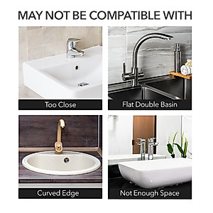 Silicone Faucet Mat- Kitchen & Bathroom Accessories, Kitchen & Bathroom Must haves, faucet drip catcher, Kitchen and bathroom Gadgets, Sink protector for sink, Foldable Silicone Splash Guard (Gray)