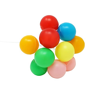 Rainbow Balloon Cluster Cake & Cupcake Decorative Topper & Pick - 8 Clusters Per Pack, 7 Inch Long