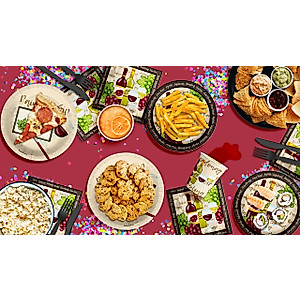 Birthday Galore Paint and Sip Party Supplies - 64 Piece Disposable Tableware Set For Bridal Shower - Wine Paper Plates Napkins Cups - Kit for 16