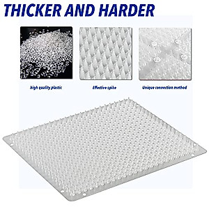 BYTEBAY 16 Pack Cat Deterrent Outdoor Scat Mat for Cats&Dogs, Keep Away Pest Plastic Mats with Spikes,16 x 13 Inches…