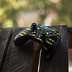 Skinit Decal Gaming Skin Compatible with Xbox One Controller - Officially Licensed Warner Bros Batman Logo All Over Print Design