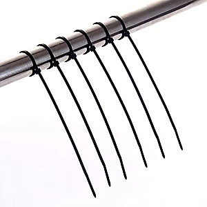 Cable Zip Ties Heavy Duty 6 Inch 100pcs Premium Plastic Wire Ties with 41 Pounds Tensile Strength Self-Locking Black Nylon Tie Wraps for Indoor and Outdoo (6 Inch)