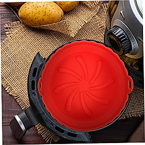 Alipis Air Cooker Silicone Pan Nonstick Baking Sheets Basket Tray Air Fryer Oven Pan Oven Liner Air Fryer Oven Tray Air Fryer Liner Paper Air Fryer Non-stick Liners Air Fryer Baking Pot