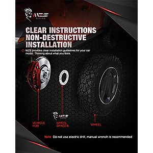 MZS Wheel Spacers, 1/2" Thick 4x137 4x156 ATV UTV Flat Wheel Accessories Parts fit 4 lug SxS 4x4 Off-Road Vehicles with Hub Bore 115mm