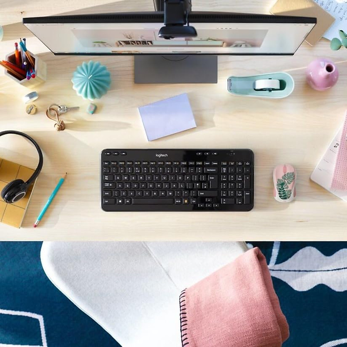 Logitech - Design Collection Limited Edition Wireless Compact Mouse with Colorful Designs - Chirpy Bird