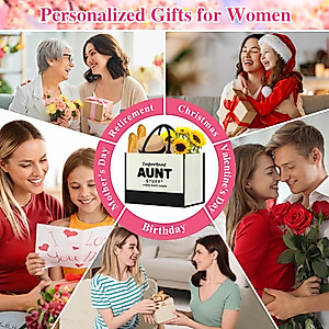 Aunt Gifts,Canvas Tote Bag Birthday Gifts for Aunt,Aunt Christmas Gifts,Aunt Gifts from Nephew Niece,Aunt Mothers Day Gift,Best Aunt Ever Gifts,Best Auntie Gifts,Great Gift ideas for Auntie New Aunt