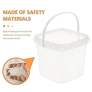 ULTECHNOVO Clear Buckets with Lid, 10pcs Clear Ice Cream Bucket Reusable Freezer Storage Tubs Food Storage Containers for Homemade Ice Cream Meal Prep Yogurt Soup 500ml