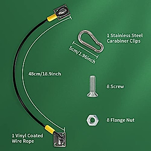 UYCCIMB Trash Can Locks for Animals Stop from Rummaging Metal Universal Lid Lock for Outdoor Garbage Cans-Durable Rubber Coated Braided Wire Rope(1 Pack Yellow)