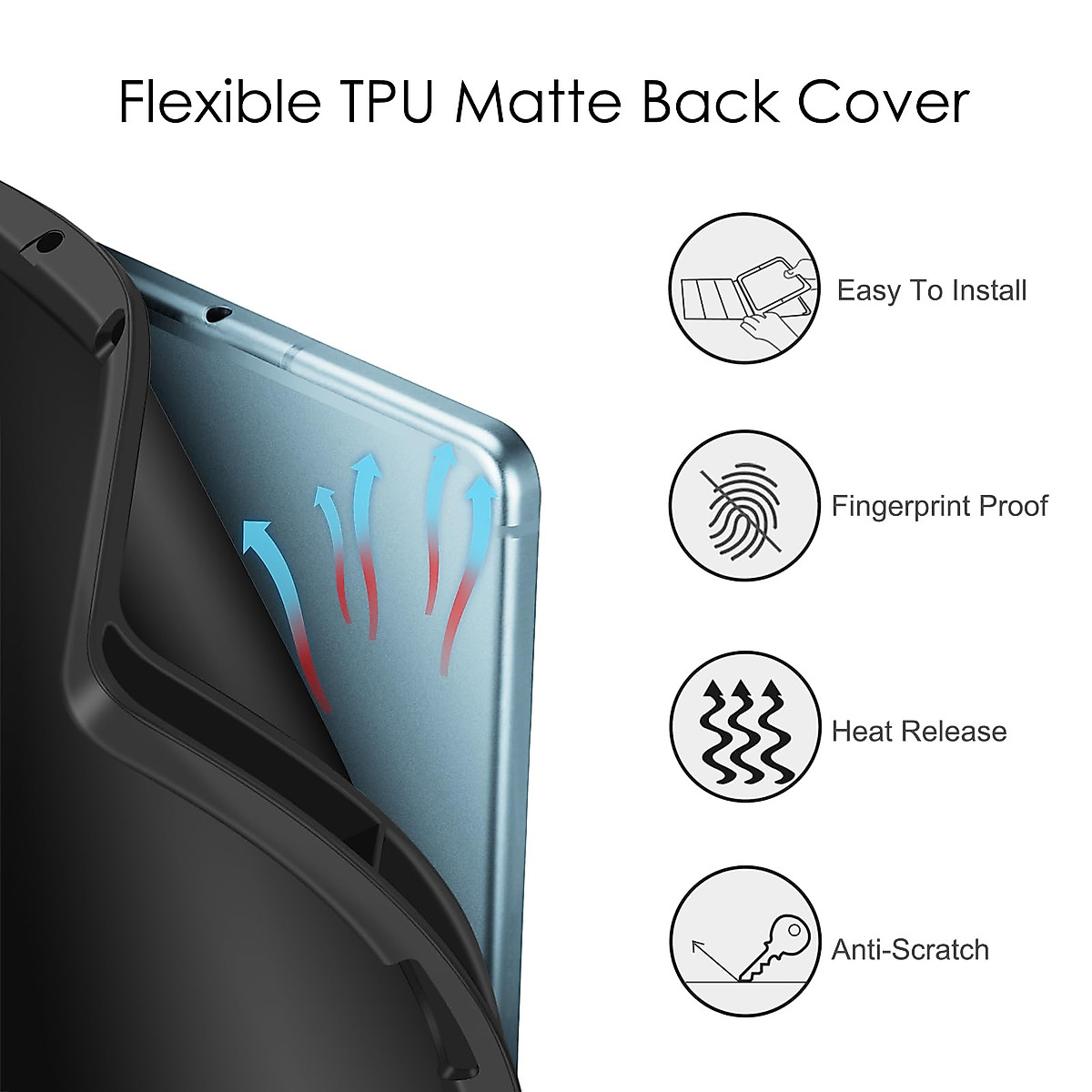FINTIE Keyboard Case for Samsung Galaxy Tab S6 Lite 10.4 Inch 2024/2022/2020, Soft TPU Back Cover with S Pen Holder Detachable Wireless Bluetooth Keyboard, Composition