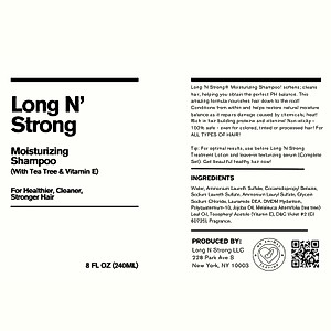 Long 'N Strong® - Moisturizing Shampoo! Softens & cleans hair, helping you obtain the perfect PH balance.