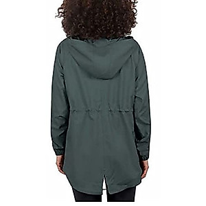 Kirkland Signature Womens Water and Wind Resistant Hooded Anorak Jacket (X-Large, Green)