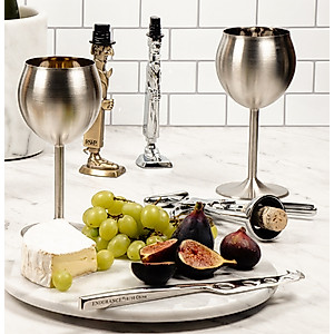 RSVP Endurance Stainless Steel Wine Glass, Set of 2
