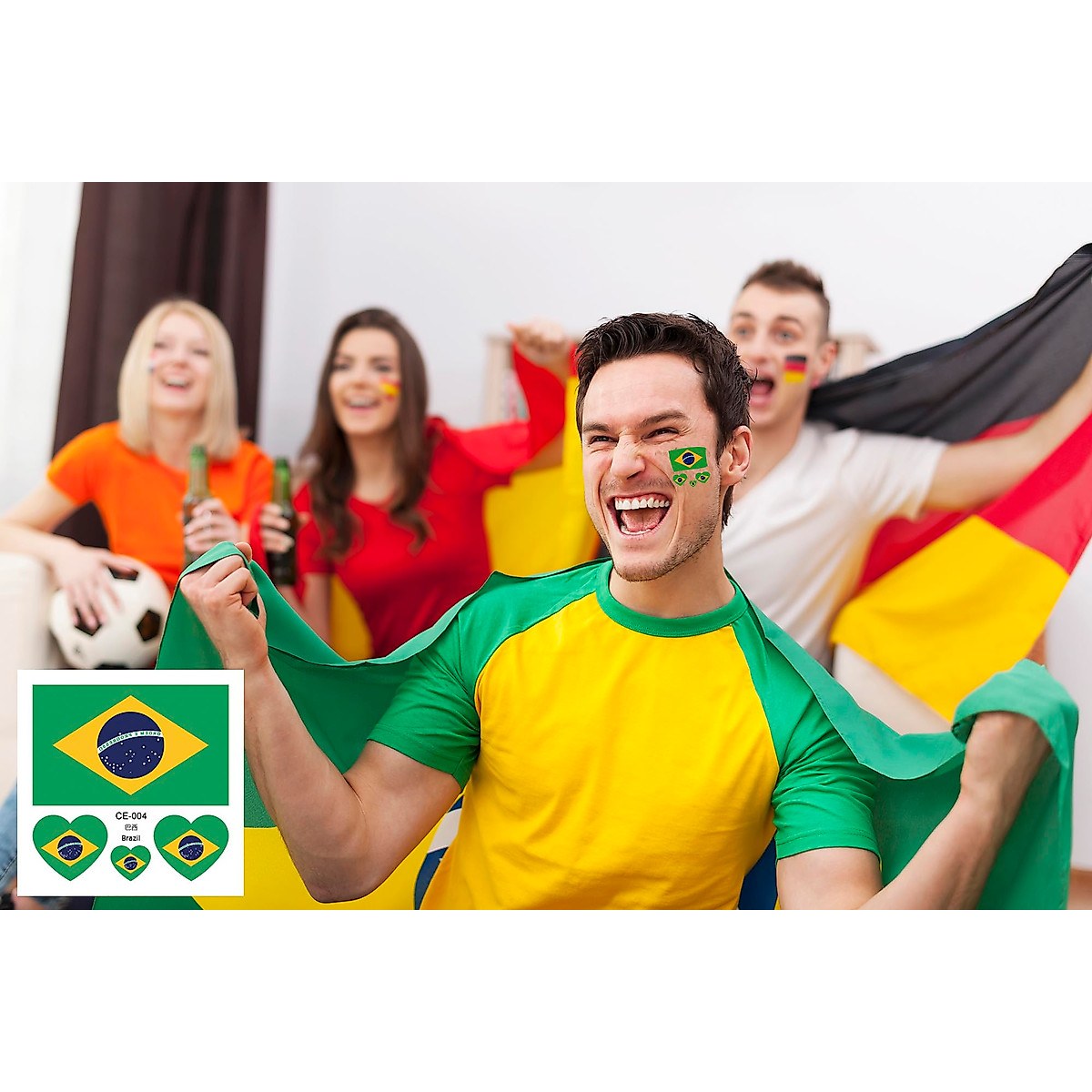 Mexican Flag Tattoos,10 Sheets Mexican Independence Day Temporary Tattoos Sports Temporary Face Tattoos Stickers,40 Pcs Waterproof Sweat Removable Fake Tattoos For Men Kids Women(Mexico)