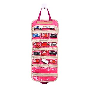 Fold out toy organizer storage bag for girls - Ideal for toys, accessories and collectibles - Also great for arts & crafts, cupcake decorations, make-up, etc.