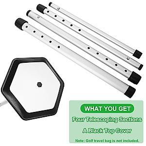 MNKNENG Golf Travel Bag Support Rod Pole Oversized Stiff Arm for Golf Travel Bag Telescoping Aluminum Alloy Golf Stiff Arm Anti-Impact Golf Club Travel Protector Stick