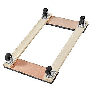 VEVOR Hardwood Furniture Moving Dolly, 30 in. x 18 in. 4 x 3 PP Swivel Casters, Heavy Duty Wooden Mover Dollies, Moving Cart with Wheels for Heavy Furniture, 1000 lbs. Capacity, 1 Pack