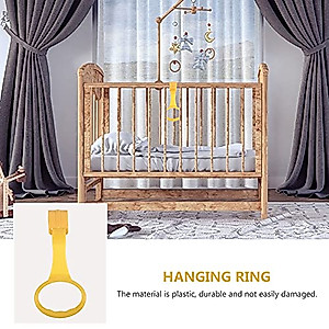 Kisangel Baby Crib Pull Ring Baby Toddler Walking Assistant Pull Up Ring Safety Activity Gym Toys for Baby Toddler Infant Parents Random Color 4pcs