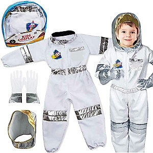 Liberty Imports Children's Astronaut Space Costume Space Pretend Dress Up Role Play Set for Kids Cosplay Ages 4-7
