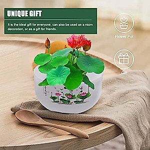 YARNOW Succulent Plant Pots Hydroponic Lotus Flowerpot Planter Desktop Flower Pots Bonsai Planter Cute Planting Container