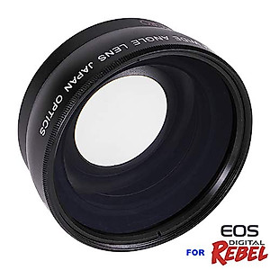 Wide Angle + Macro Lens for Canon Rebel EOS XTI 1200D T3 T3I T4 T5 T6 7D 6D T7 T7I