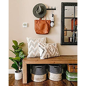 Signature Design by Ashley Parrish Boho 2 Piece Basket Set, Light Brown & Black
