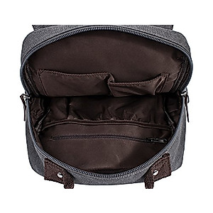 Leaper Canvas Messenger Bag Sling Bag Cross Body Bag Shoulder Bag Gray, L