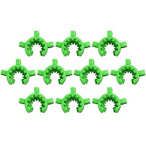 EISCO Joint Clips, Pack of 10 - size 10/19, Standard Taper, Chemical and Temperature Resistant, Mint Green, Ten Clips - Eisco Labs