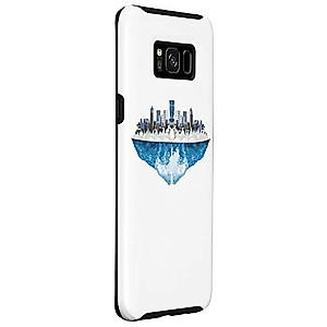 Galaxy S8+ Flat Earth Awesome Future City Ice Wall Society Gift Case