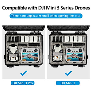 FPVtosky Hard Case for DJI Mini 3/Mini 3 pro,Waterproof Carrying Case for DJI Mini 3 Series with DJI RC Controller,DJI Mini 3/DJI Mini 3 Pro Accessories, (Does not support DJI Mini 4 Pro)