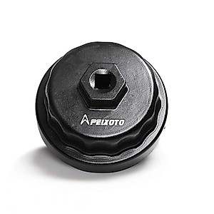 Apeixoto Oil Filter Wrench Cap Removal Tool Fits 64mm Cartridge Housing for Camry Rav4 HighLander Sienna Tundra with 2.5L-5.7L Engine