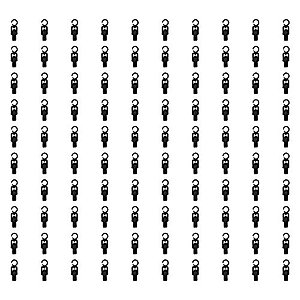 100 PCS Black Plastic Swivel Laundry Hook/Clips Clothes Pin Display Store Fixture